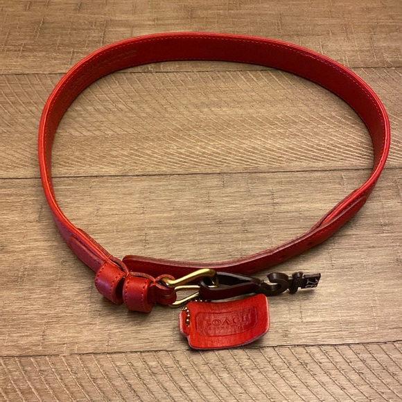 Coach | Accessories | Nwt Vintage Coach Red Leather Belt | Poshmark